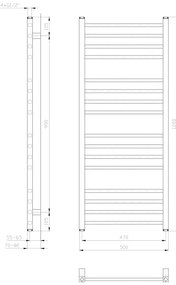 Sapho - Koupelnový radiátor METRO 386W 50x120 cm bílá