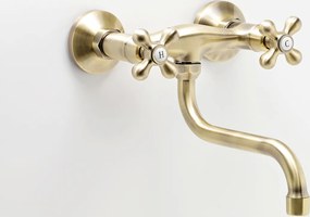 Novaservis Dřezová nástěnná retro baterie 150 mm bronz BAI5BR