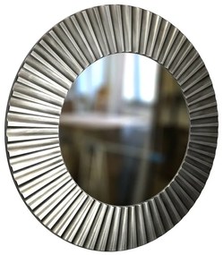 Amadeus Kulaté zrcadlo LEA 90cm Stříbrná barva černá patina
