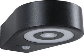 P 94865 LED venkovní nástěnné svítidlo Silma pohybové čidlo IP44 65x186mm 3000K 5,5 / 1x0,7W 230V antracit hliník - PAULMANN