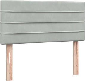 Box Spring Postel s matrací Světle šedá 90x220 cm Samet 3318225