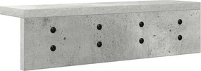 věšák, nástěnný, s poličkou, kompozitní dřevo, 10,5x40x10,5 cm, beton šedá, Dekorino TK20260043