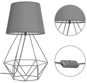 Stolní lampa MILANO, 1x textilní stínítko (výběr ze 4 barev), (výběr ze 3 barev konstrukce), D