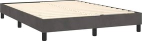 Rám postele s boxspringem tmavě šedá 140 x 200 cm samet 3120773