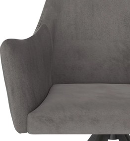 vidaXL Jídelní židle 2 ks samet [323084] Barva: světle šedá