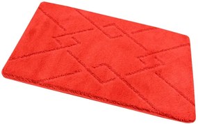Koupelnový kobereček Moreno Red červený, kosočtverce