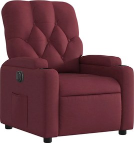 Elektrické polohovací křeslo vínové textil 3204689