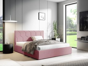 Eka Čalouněná postel MEDOX 120x200 cm Barva látky Trinity: (2310) Růžová, Úložný prostor: Bez úložného prostoru