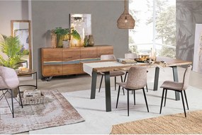 Ocelové závěsné svítidlo v mosazné barvě Amish – Bizzotto