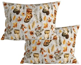 Sada 2 ks dekoračních povlaků na polštář AUTUMN SOCKS 50x70 cm, barevná