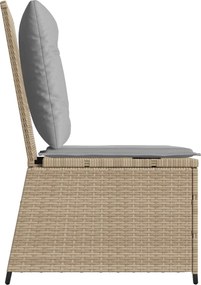 Zahradní sofa s polštářem Beige a šedá polyratan 3394479