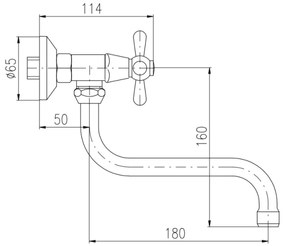 RAV Slezák MK101.5/21CMATSM -Dřezová/umyvadlová baterie MORAVA RETRO černá/mosaz