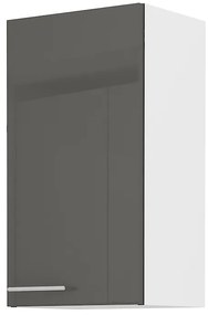 Horní skříňka Lavera 40 G 72 1F (bílá + lesk šedý). 1032420