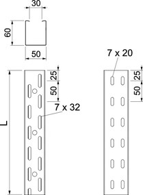 Kabelový žlab 60x50mm OBO RKS 605 FS 6047600 (3m)
