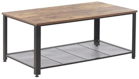 Konferenční stolek z tmavého dřeva s černým ASTON Beliani