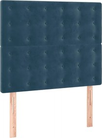 Box spring postel s matrací tmavě modrá 100x200 cm samet 3138071