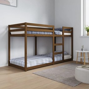vidaXL Patrová postel 75 x 190 cm masivní borové dřevo [821661] Barva: Černá