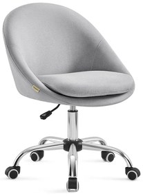 Otočná pracovní židle pro domácí kancelář, výškově nastavitelná, šedá barva