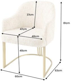 Designová jídelní židle Napayshni béžová