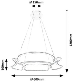 Rabalux 72010 - LED Lustr na lanku FRINGILLA LED/67W/230V 4000K