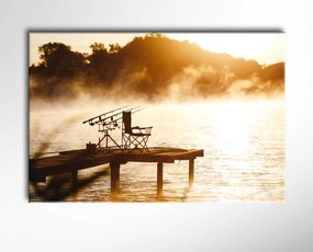 Malvis ® Obraz Rybaření ranní mlha ROZMĚR (šířka x výška): jednodílný obdélník 120x80 cm