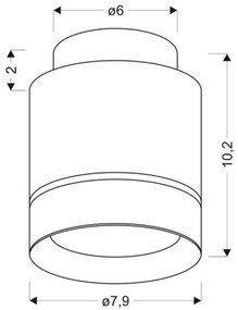 LED Stropní svítidlo TUBA LED/12W/230V