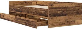 Rám postele Staré dřevo 90 x 200 cm Masivní borové dřevo 3403204