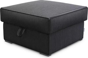 Taburet SMART COSARO XL s úložným prostorem 71x71 cm, černý