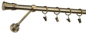 Kovová garnýže jednořadá Capri mosaz 19mm délka: 2,0m