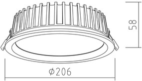 APLED - LED Podhledové RONDO WOODLINE LED/12W/230V 3000K pr. 20 cm jasan masiv