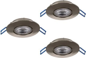 Eglo 300193 - SADA 3xLED Podhledové svítidlo GEDREZ LED/4,9W/230V pr. 9 cm chrom