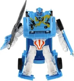 TEDDIES Transformer auto-robot modrý / Plast / 14 cm / od 5 let