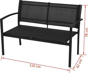 vidaXL 4dílná zahradní sedací souprava textilen černá [42162]