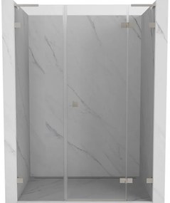 Mexen Lunar L sprchové dveře otevírací pravé 135 cm, transparentní, kartáčovaný nikl - 834SL-135-050-97-00-P