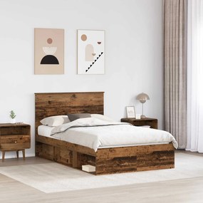Rám postele Staré dřevo 135 x 190 cm Masivní borové dřevo 3409370