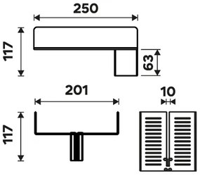 Nimco Police na sklo sprchového koutu -