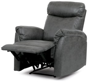 Autronic Relaxační sedačka 3+1+1, potah šedá látka v dekoru broušené kůže, funkce Relax I/II s aretací ASD-311 GREY3