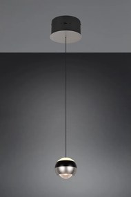 Černé/ve stříbrné barvě LED závěsné svítidlo ø 15,5 cm Orbit – Trio Select