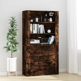 vidaXL Skříň highboard kompozitní dřevo [3185394] Barva: kouřový dub