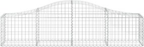 Klenuté gabionové koše 4 ks 200x30x40/60 cm pozinkované železo 3145369