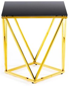 Odkládací stolek Diamanta 50 cm zlato-černý