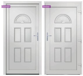 Vchodové dveře bílé 88 x 190 cm PVC,  3187915