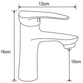 Mexen Irys, umyvadlová baterie, černá, 747500-70