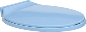 vidaXL WC sedátko s pomalým sklápěním oválné [145820] Barva: Modrá