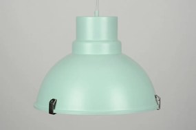 Závěsné modré retro svítidlo do kuchyně Mintbruin