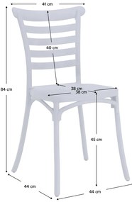 Kondela Stohovatelná židle, bílá, SAVITO