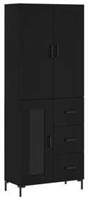 Skříň highboard černá 69,5 x 34 x 180 cm kompozitní dřevo - Default Title