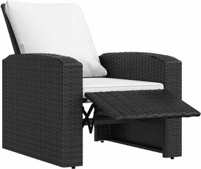 vidaXL Zahradní polohovací křeslo s poduškami polyratan [364105] Barva: světle hnědá