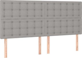 Box spring postel s matrací světle šedá 200 x 200 cm textil 3128869