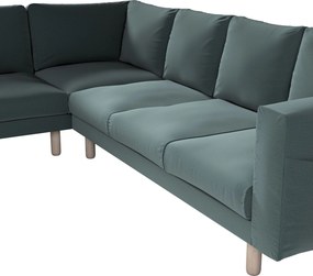 Potah na pohovku IKEA Norsborg rohová 5-místná barva zelená látka sametová